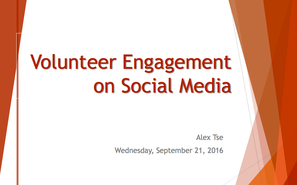 Webinar: Volunteer Engagement on Social Media (BH/AVRBC Volunteer Management Series 2016/17 ...